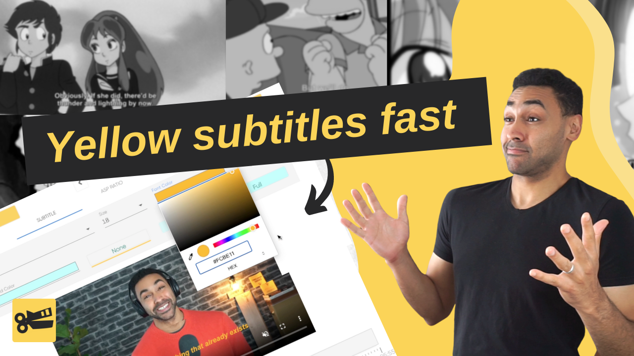 How to add yellow subtitles font to your videos fast